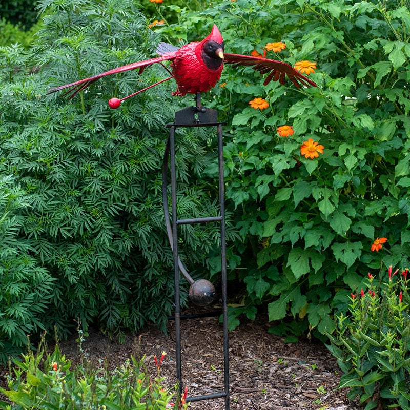 Rocking Cardinal Balancer Stake | Yard Decor | Breck's